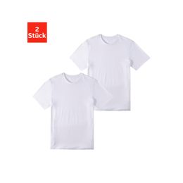 John Devin Herren T-Shirt, wei&szlig;, Basic, Gr. XL, unifarben, Jersey, Obermaterial: 100% Baumwolle, Shirts, aus angenehmer Baumwollqualit&auml;t