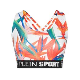 Plein Sport Damen Lauftop "Sport-BH", wei&szlig;, Gr. S, Obermaterial: 90% Polyester, 10% Elasthan, Tops