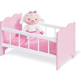 Pinolino Puppenbett &raquo;Jasmin&laquo; rosa Einheitsgr&ouml;&szlig;e Puppenbett
