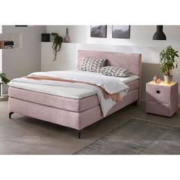 Jockenh&ouml;fer Boxspringbett &raquo;"Alinas" inkl. Topper&laquo; erh&auml;ltlich in unterschiedlichen Breiten und Farbvarianten rosa Bezug Bett: Feinstruktur (100% Polyester);Topper 