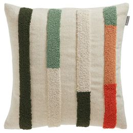 Musterring Dekokissen &raquo;Rythm&laquo; mit aufgestickten 3D-Streifen bunt Polyester B/L: 45cm x 45cm, 1 Stk.