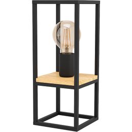Eglo Tischleuchte &raquo;LIBERTAD Tischlampe, Stahl und Holz, E27, IP20, Nachttischlampe, Lampe&laquo; E27 1 Stk. Tischlampe, Tischleuchte, Nachttischlampe, Holz,