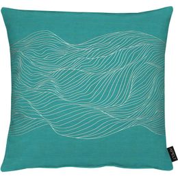 Apelt Dekokissen &raquo;5233&laquo; Kissenh&uuml;lle mit F&uuml;llung, 1 St&uuml;ck blau Polyester B/L: 48cm x 48cm, 1 Stk.