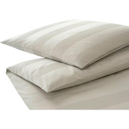 Elegante Bettw&auml;sche &raquo;En Bloc&laquo; 2 Stk. angenehmes Hautgef&uuml;hl grau Jacquard, Obermaterial: 100% Baumwolle B/L: 135cm x 200cm, 1 Stk., 1 Stk., Jacquard, B/L: 80cm 