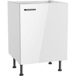 KOCHSTATION Sp&uuml;lenschrank &raquo;KS-Paula&laquo; 60 cm breit, 87 cm hoch, mit 1 T&uuml;r wei&szlig; wei&szlig;, B/H/T: 60cm x 87cm x 58,4cm, T&uuml;ren: 1 Stk.