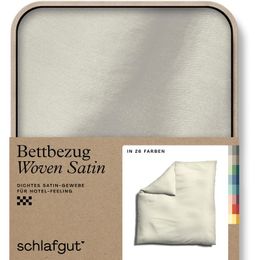 Schlafgut Bettbezug &raquo;Woven Satin&laquo; besonders dicht gewebt, Mix & Match: passender Kissenbezug erh&auml;ltlich gelb Mako-Satin, Obermaterial: 100% Baumwolle B/L: 200cm