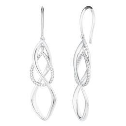 Amor Damen Paar Ohrhaken &raquo;2026208&laquo; mit Zirkonia (synth.) bunt Silber 925 (Sterlingsilber)