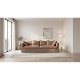 OTTO home Big-Sofa &raquo;Coray&laquo; extra weich und kuschelig, F&uuml;llung mit Federn und Daunen braun 100% Polyester B/H/T: 266cm x 80cm x 113cm, Cord