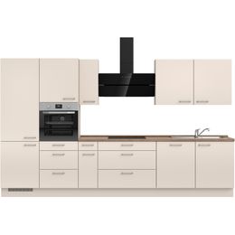 K&uuml;chenzeile Nobilia, B:360,3cm H:216,6cm T:60cm, beige, Komplettk&uuml;chen-Sets, ""Laser II", NEU: individuell anpassbar mit gratis Profi-Beratung",