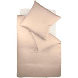 Fleuresse Bettw&auml;sche &raquo;Colours in 135x200, 155x220 oder 200x200 cm&laquo; 3 Stk. Bettw&auml;sche aus 100% Baumwolle, uni, mit Rei&szlig;verschluss grau Mako-Satin, 