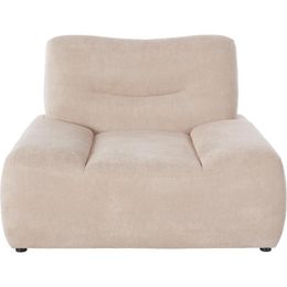 DOMO collection Sessel &raquo;Cesena modern, elegante flache Armlehnen, komfortabel&laquo; beige Chenille-Optik, B/H/T: 122cm x 81cm x 109cm