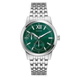Guess Herren Quarzuhr &raquo;EMERSON&laquo; Quarzuhr, Armbanduhr, Herrenuhr, Edelstahlarmband, Datum silber Einheitsgr&ouml;&szlig;e