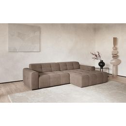 Ecksofa COTTA, B:280cm H:76cm T:172cm, braun, 96% POLYESTER (PES) 4% POLYAMID (PA), Wohnzimmer, Sofas, "Sento L-Form, B:280 cm, Chenille-Struktur,