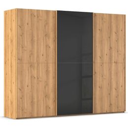 Rauch Schwebet&uuml;renschrank &raquo;Kleiderschrank Schrank Garderobe Schlafzimmerschrank SCALE-WOOD&laquo; edle geteilte Front in massiver Asteiche mit Glast&uuml;ren 