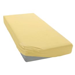 Spannbettlaken bellana, beige, Jersey, Obermaterial: 97% Baumwolle, 3% Elasthan, Bettlaken, "bellana Luxuszwirn mit Elasthan, Jersey 175 g/m&sup2;,