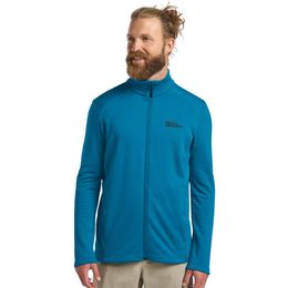 Jack Wolfskin Herren Fleecejacke "KOLBENBERG FZ M", blau, Gr. M, Obermaterial: 92% Polyester, 8% sonstige Fasern, Jacken