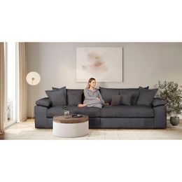 OTTO home Big-Sofa &raquo;Soft&Cosy XXL, B: 303 cm - OTTO. Verl&auml;ssliche Qualit&auml;t.&laquo; Mega-Sofa, Cord oder Chenille-Struktur, mit Federkern & 4 Zierkissen grau