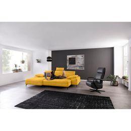 W.Schillig Ecksofa &raquo;valentinoo, Designsofa, bequem, elegant und zeitlos, L-Form&laquo; inklusive Hocker, mit Sitztiefenverstellung, Breite 299 cm gelb 