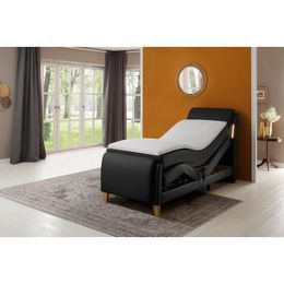 Home Affaire Boxspringbett &raquo;Messina2&laquo; Liegekomfort elektrisch Verstellbar schwarz Holzwerkstoff, Kunstleder, Massivholz Kunstleder Holzwerkstoff 