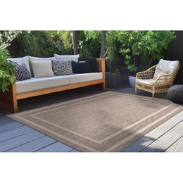 Kayoom Teppich &raquo;Nibru 325&laquo; rechteckig 5 mm H&ouml;he Flachgewebe, In- und Outdoor geeignet, schnell trocknend beige Polypropylen B : 200cm 1 Stk., 5mm, L: 290cm