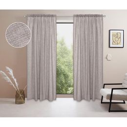 LeGer Home by Lena Gercke Gardine &raquo;Marusha&laquo; Stangendurchzug 2 Stk. tlg. Leinenoptik, grob gewebt, verschiedene Gr&ouml;&szlig;en Polyester 225cm, Stangendurchzug