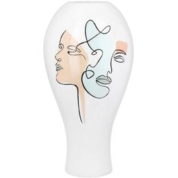Casablanca by Gilde Tischvase &raquo;Vase bauchig Voir wei&szlig; H. 36 cm&laquo; wei&szlig; Kunstharz B/H/T: 19cm x 36cm x 19cm &Oslash; 19cm
