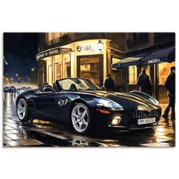 Artland Wandbild &raquo;BMW Z8 nachts in Paris&laquo; Auto 1 Stk. tlg. als Alubild, Leinwandbild, Poster, Wandaufkleber in verschied. Gr&ouml;&szlig;en schwarz Leinwand B/H/T: 120cm