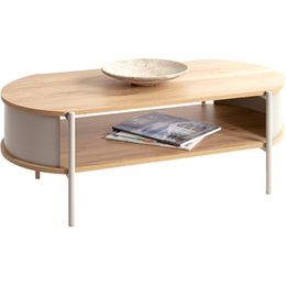 HAKU Couchtisch &raquo;Sofatisch, Wohnzimmertisch&laquo; 1 Stk. tlg. oval - aus MDF Braun B/T/H 100/54/37 cm B/H/T: 100cm x 37cm x 54cm, 