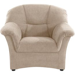 DOMO collection Sessel &raquo;SARAFINA Breite 102 cm, auch mit Federkern f&uuml;r noch mehr Sitzkomfort!&laquo; whlw. mit Federkern, elegantes Design beige Luxus-