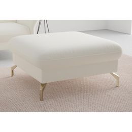 Sit & More sit&more Hocker &raquo;Fashion&laquo; inklusive Federkern, mit satinierten Nickelf&uuml;&szlig;en beige B/H/T: 89cm x 45cm x 89cm, Soft clean,mit Federkern