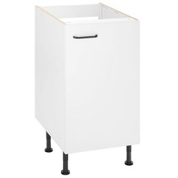 Optifit Sp&uuml;lenschrank &raquo;Elga&laquo; mit Soft-Close-Funktion, h&ouml;henverstellbaren F&uuml;&szlig;en, Breite 45 cm wei&szlig; Holzwerkstoff wei&szlig;, B/H/T: 45cm x 87cm x 58,4cm, 