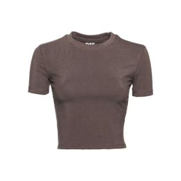 DEF Damen T-Shirt "DEF DEF T-Shirts", braun, Gr. XL, unifarben, 100% Baumwolle, Shirts