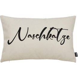 done. Dekokissen &raquo;NASCHKATZE&laquo; Extra weiche Haptik beige Polyester B/L: 40cm x 60cm, 1 Stk.