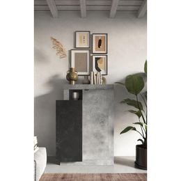 Home Affaire Highboard &raquo;Freedom&laquo; Breite 87 cm mit 2 T&uuml;ren, H&ouml;he 142 cm (in verschiedenen Farben) grau B/H/T: 87cm x 142cm x 42cm, 2 Stk.