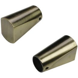 Liedeco Gardinenstangen-Endst&uuml;ck &raquo;Dust&laquo; f&uuml;r Gardinenstangen &Oslash; 16 mm gold 2 Stk.