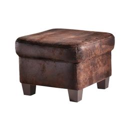 Home Affaire Hocker &raquo;Budapest&laquo; braun sch&ouml;n changierende Chenille aus 44% Polyacryl, 37% Polyester und 19% Baumwolle;strapazierf&auml;higes Microfaser aus 