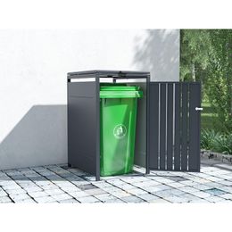 Konifera M&uuml;lltonnenbox &raquo;Bilbao Premium, Metall pulverbeschichtet 120-240L&laquo; Deckel mit Gasdruckfeder, abschlie&szlig;bar, 120-240L BxTxH: 68x80x117 cm grau 