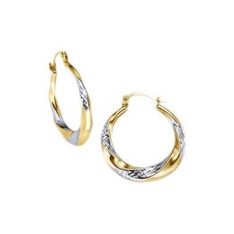 Firetti Damen Paar Creolen &raquo;Schmuck Geschenk Gold 375 Ohrschmuck Creole&laquo; silber 20mm, Gelbgold 375