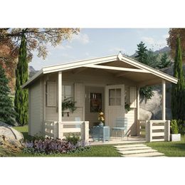 Weka Gartenhaus &raquo;138 B Gr.2&laquo; beige Massivholz Fu&szlig;boden im Gartenhaus, ohne Dacheindeckung