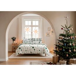 OTTO home Bettw&auml;sche &raquo;Mikkel&laquo; 2 Bettw&auml;sche ab Gr. 135x200 cm,100% Baumwolle, Weihnachten Linon, Obermaterial: 100% Baumwolle B/L: 135cm x 200cm, 1 Stk