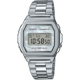 CASIO VINTAGE Damen CASIO VINTAGE Chronograph Quarzuhr, Armbanduhr, Damen, Herren, digital, retro, Stoppfunktion silber Einheitsgr&ouml;&szlig;e