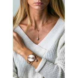 AMELIA PARKER Damen Armband "AB004R", 16&ndash;21cm, Edelstahl, rosa, Edelstahl, Armb&auml;nder