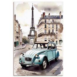 Artland Wandbild &raquo;2CV - die bekannte Ente&laquo; 1 Stk. tlg. als Alubild, Leinwandbild, Poster, Wandaufkleber in verschied. Gr&ouml;&szlig;en blau B/H/T: 80cm x 120cm, 