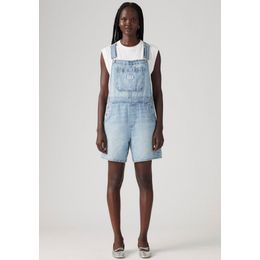 Levi's LEVI'S Damen Latzhose "UTILITY SHORTALL", blau, Gr. S, unifarben, Web, Obermaterial: 100% Baumwolle, Hosen, Sommerhose im Five-Pocket Style