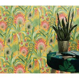 Erismann Vliestapete &raquo;Vliestapete Flower Power&laquo; gepr&auml;gt Phthalate frei gelb Vlies B/L: 0,53m x 10,05m, Rollen: 1