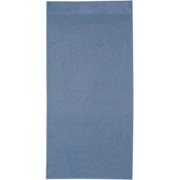 Kleine Wolke Duschtuch &raquo;Bao, Gr&ouml;&szlig;e 70/140 cm&laquo; Uni Farben, Bord&uuml;re an der Oberseite blau Frottier, Frottier B/L: 70cmx140cm, 1 Stk., Frottier