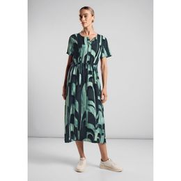 Street One Damen Street One Midikleid Ohne Taschen mit Allover-Druck gr&uuml;n 34, N-Gr