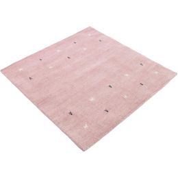 CarpetFine Wollteppich &raquo;Gabbeh Uni, auch als L&auml;ufer und Rund erh&auml;ltlich&laquo; quadratisch 15 mm H&ouml;he reine Wolle, handgewebt, Gabbeh Loom Tiermotiv, gro&szlig;e 