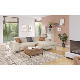 Ecksofa COTTA, B:244cm H:72cm T:166cmbeige, 94% POLYESTER (PES) 6%POLYAMID (PA), Wohnzimmer, Sofas, "Komaris L-Form, B: 244 cm", mit