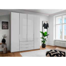 Wiemann Faltt&uuml;renschrank &raquo;Monaco&laquo; mit Glasfront sowie hochwertigen Beschl&auml;gen grau Floatglas, Holzwerkstoff B/H/T: 197,4cm x 236cm x 58cm, Schubladen:
